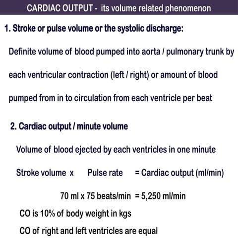 Cardiac output and its intrinsic and extrinsic regulation | PPTX