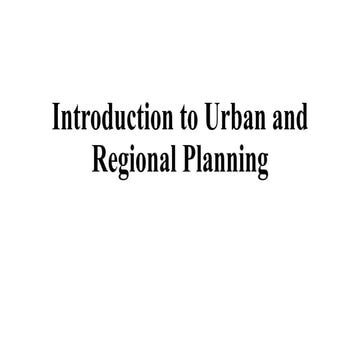 Lect 1 urbanization | PPT