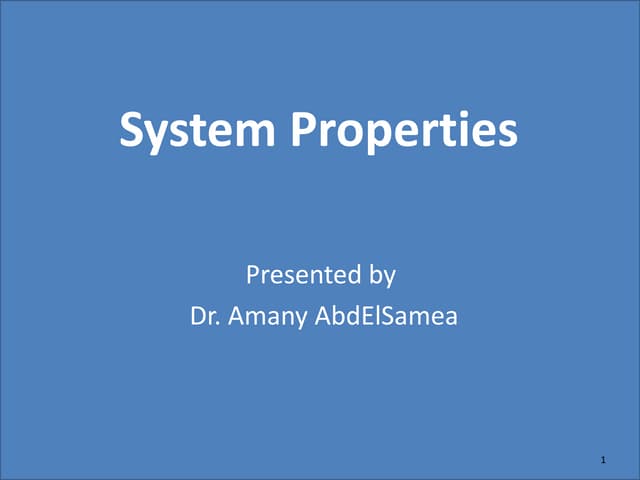 Lecture 4: Classification of system | PDF