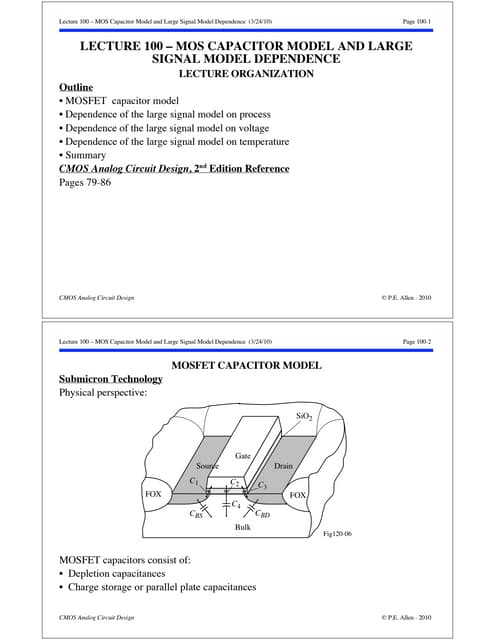 Lecture-7_MOS-Capacitance Gate and parasitic | PPTX