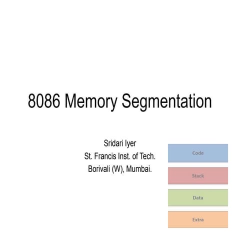 8086 memory segmentation | PPTX
