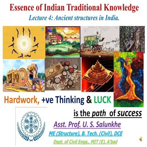 Ancient structures in India (Indian Traditional Knowledge).ppt