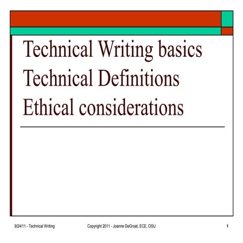 Lect 4 technical writing basics | PPT | Chemistry | Science