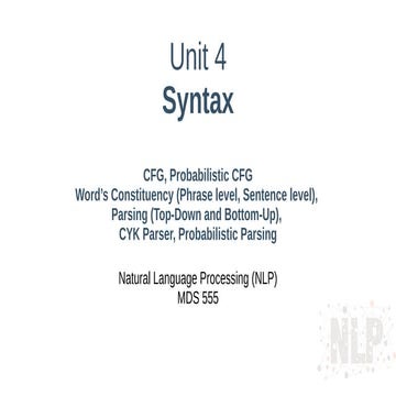Lect6-Syntax.pdf data syntax for lemmatization | PDF