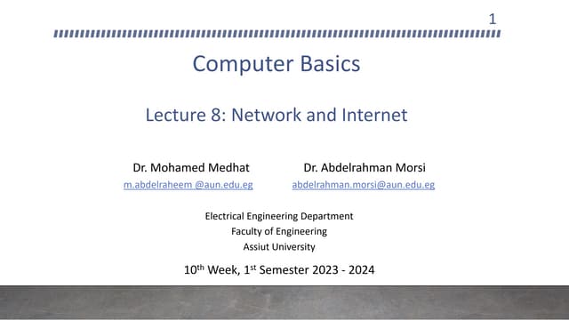 Basics of computer networks | PPTX