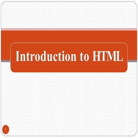 lect 9 (Introduction to HTML).pptxghgffffdfd | PPT