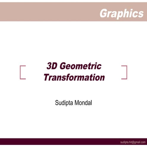 Lect9 transformation3d | PDF