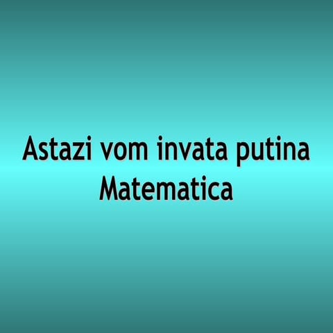 Lectie de matematica | PPT