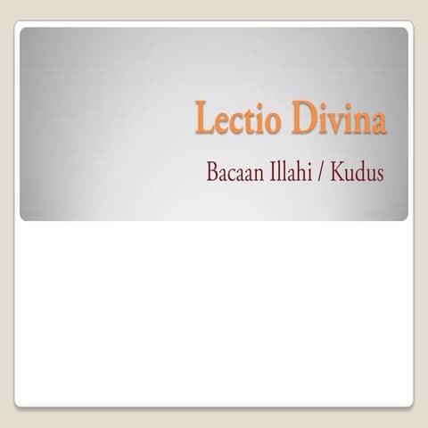Lectio Divina | PPTX