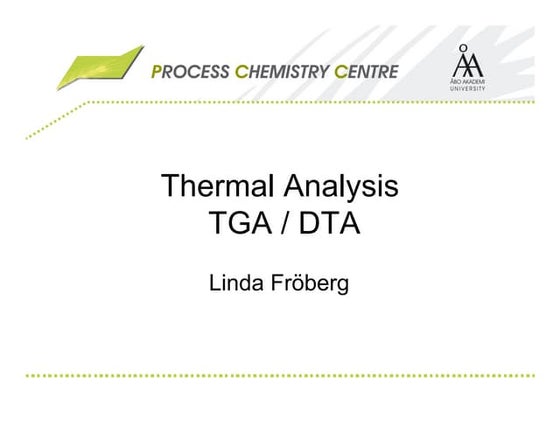 Differential thermal analysis | PPT