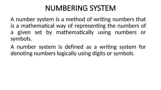 BINARY NUMBER SYSTEM | PPT