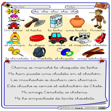 Lectura letra-ch-color (actiludis.com) | PDF
