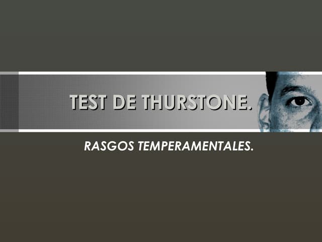 Thurstone test ppt | PPTX