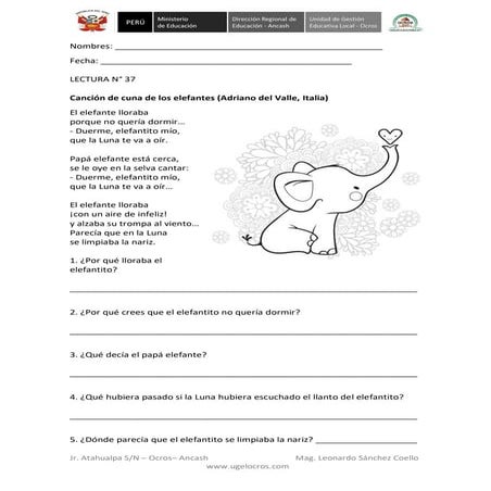 Lecturas para mamá - Canción de cuna de los elefantes - Adriano del ...