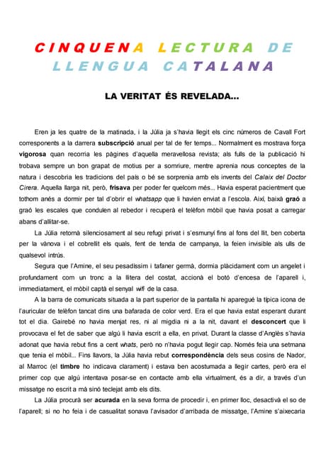 Català, tercera lectura | DOCX