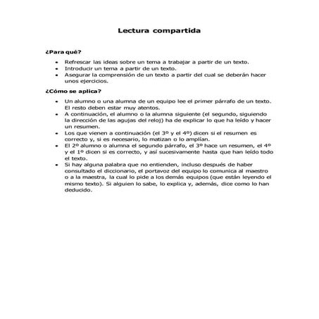 Lectura compartida | DOCX