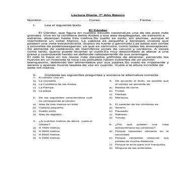 Lectura diaria 7ª 5 | DOCX