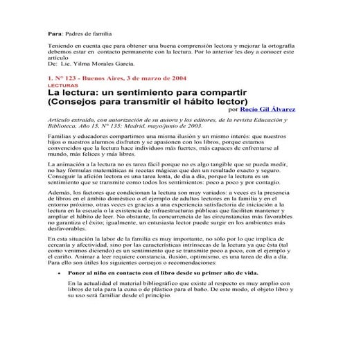 Lectura en casa | DOC