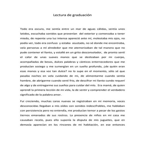 Lectura graduacion | DOCX