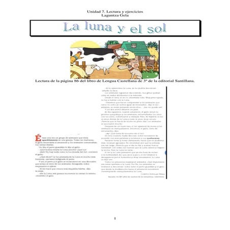 Lectura la luna y el sol … | PDF