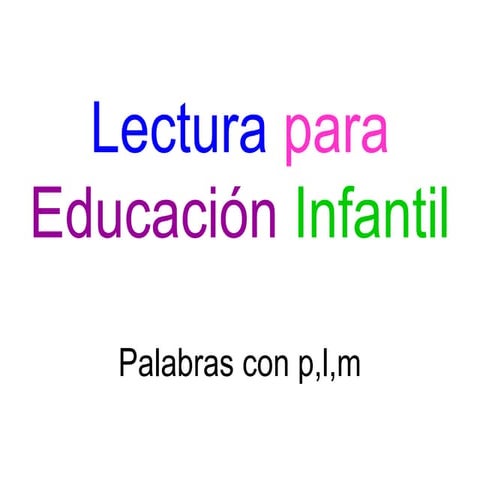 LECTURA DE PALABRAS | PPT