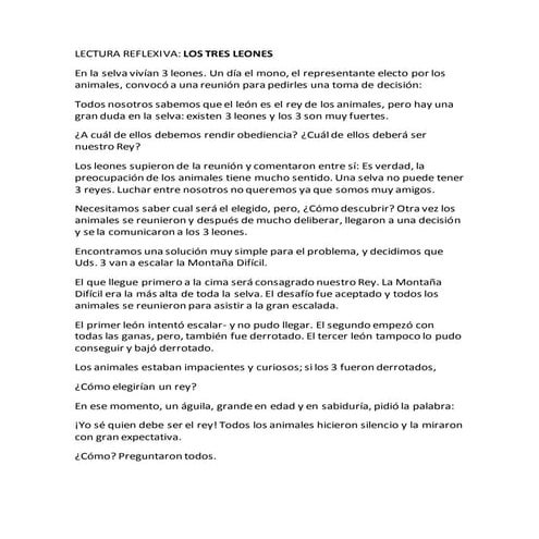 Los tres leones | PPT
