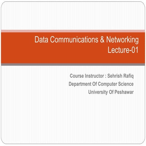 Data Communication Lecture 01 Ppsx