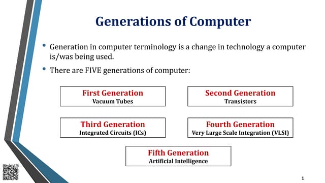 GENERATIONS OF COMPUTERS CHART | PDF | Computing | Technology & Computing