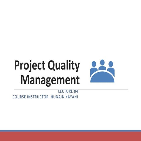 Project Quality Management for the students of MSPM | PPTX