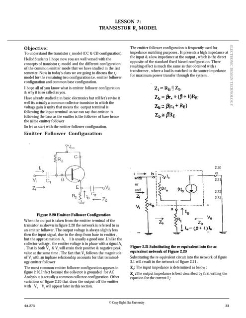 Hybrid model for Transistor, small signal Analysis | PPTX