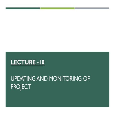 Project management and updating and monitoring | PPT