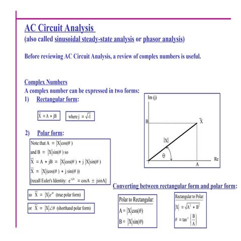 Ac circuit analysis on electrical circuits | PPT