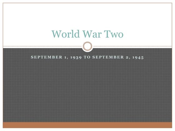 World War II Power Point | PPT