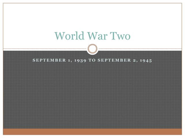 World War II Power Point | PPT
