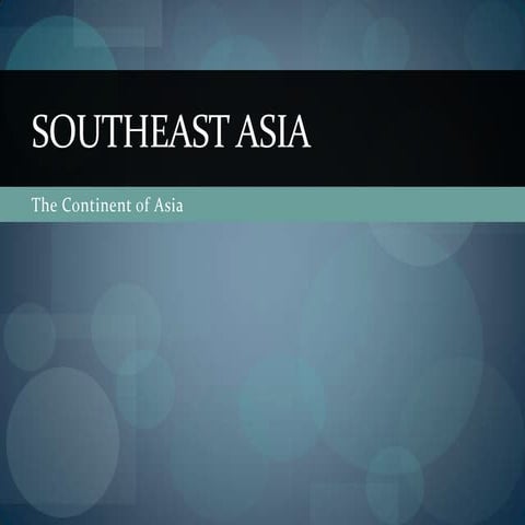 Geography: Southeast Asia | PPTX