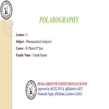 Lecture - 11 Polarography.pptx