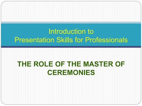 Example script for moderator | PPTX