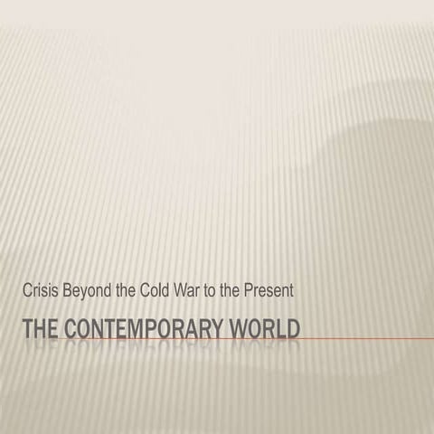 World History: Contemporary World | PPTX
