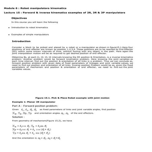 Inverse kinematics | PDF