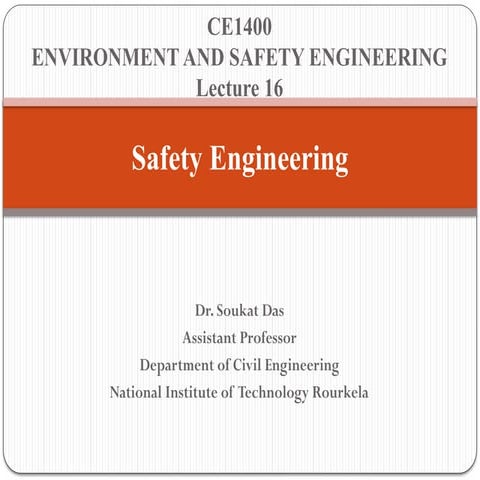 MCN401 INDUSTRIAL SAFETY ENGINERING | PPTX