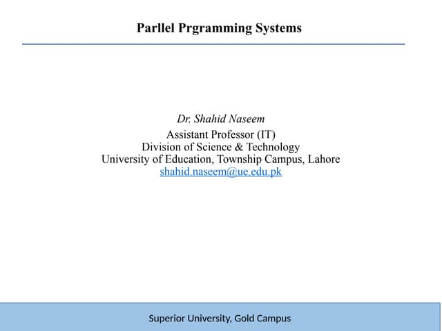 Lecture-16- Shared Memory Programming.pptx Lecture-16- Shared Memory Programming.pptx