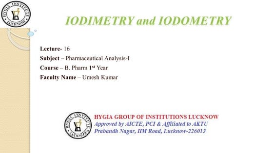 Lecture - 18 Bromometry.pptx