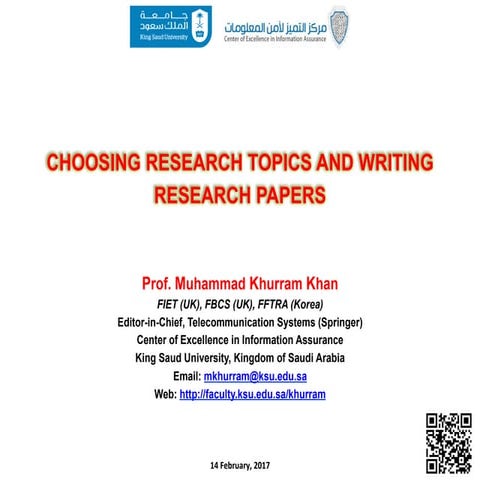 CHOOSING RESEARCH TOPICS AND WRITING RESEARCH PAPERS | PPT