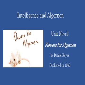 Flowers For Algernon | PPTX