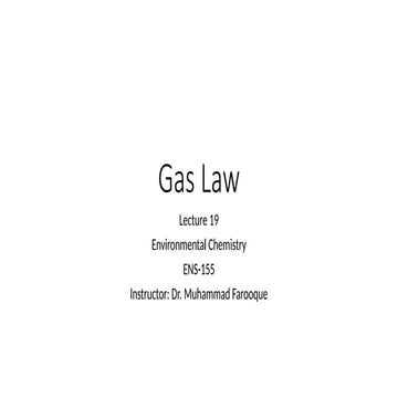 Lecture-19-Env. Chem. Gas Law in Chemistry.pptx