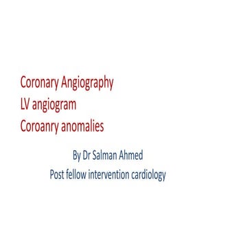 Angulated views in coronary angiography,an introductory lecture for ...