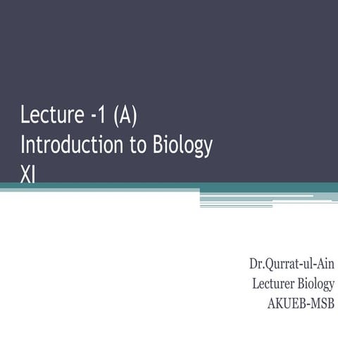 introduction to biology | PPTX