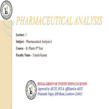 Lecture - 1 Introduction of Pharmaceutical Analysis.pptx