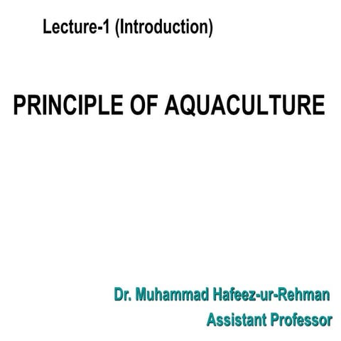Lecture 1. history aquaculture | PPTX