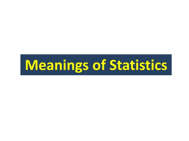 Introduction to statistics for social sciences 1 | PPTX